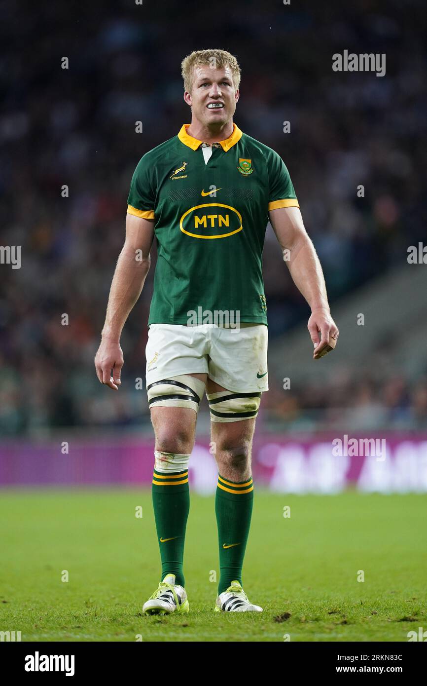 South Africa's Pieter-Steph du Toit looks on during the international ...