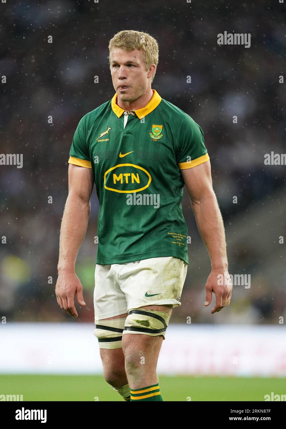 South Africa's Pieter-Steph du Toit looks on during the international ...