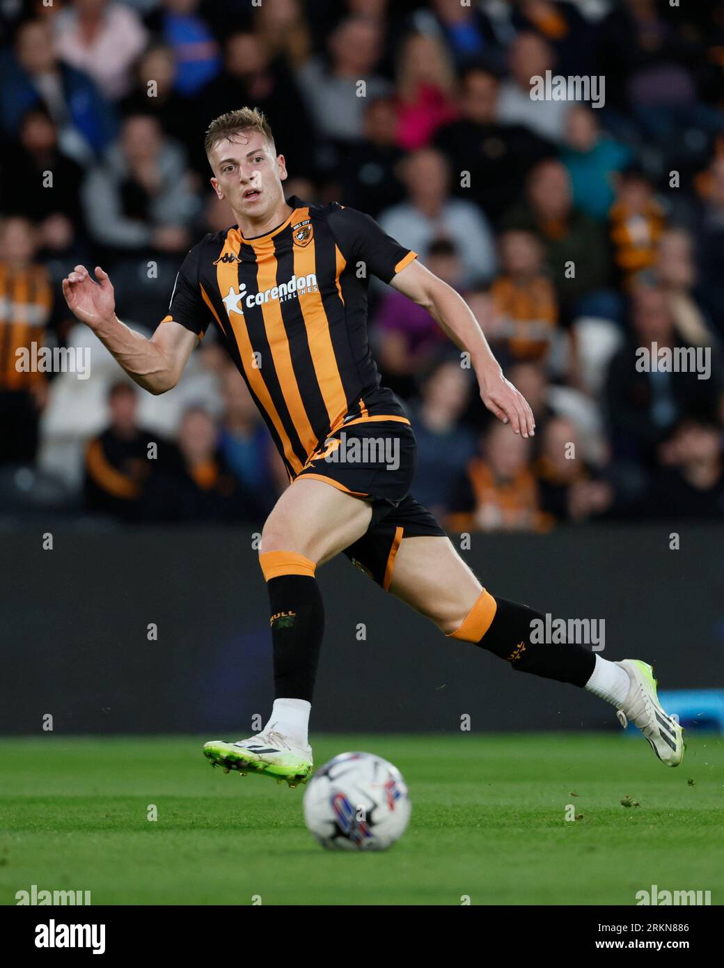 Hull City's Liam Delap in action during the Sky Bet Championship match ...