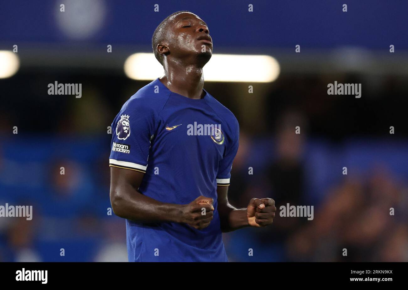London, UK. 25th Aug, 2023. Moises Caicedo of Chelsea celebrates at the ...