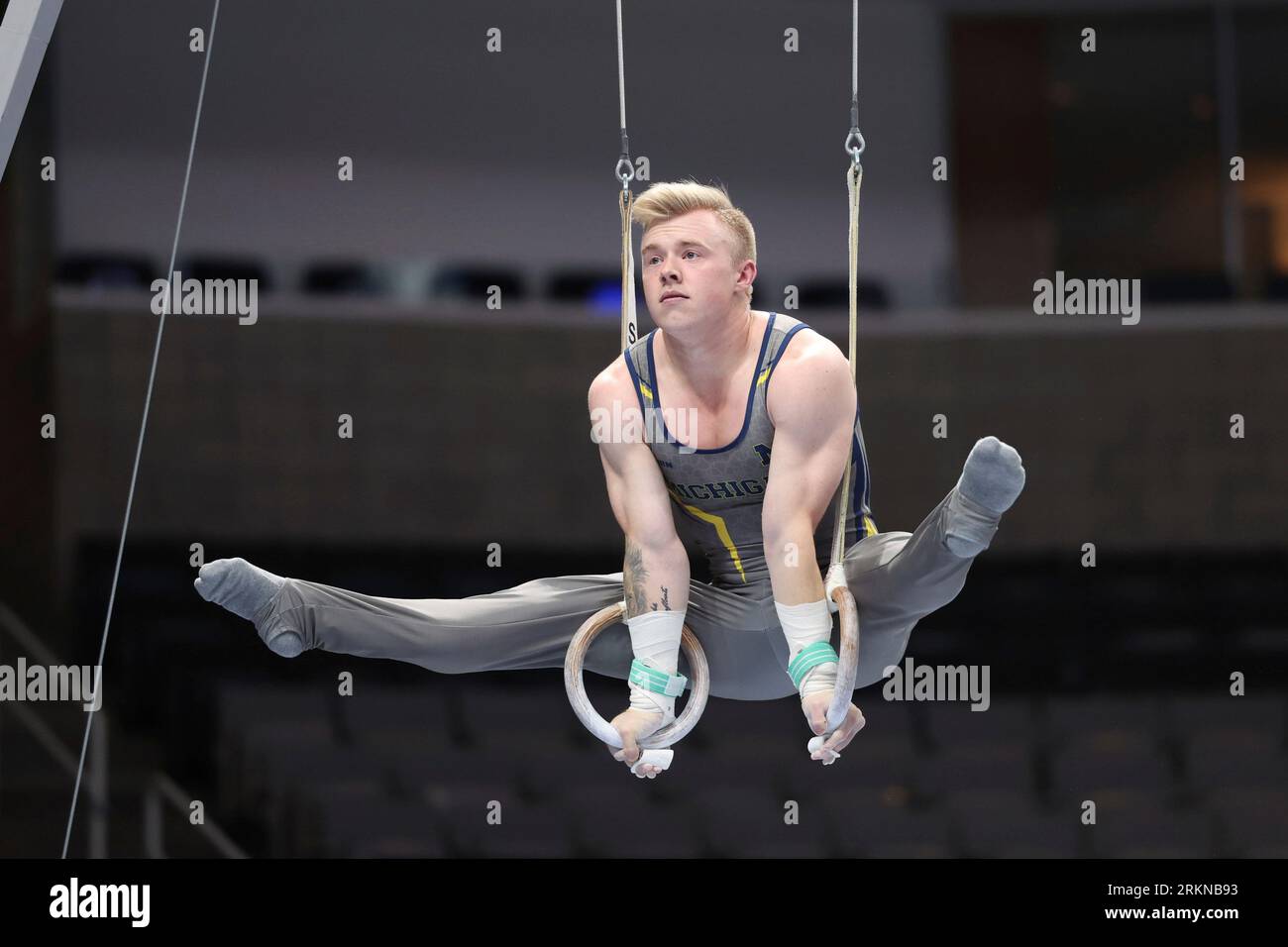 August 24, 2023: Gymnast Cameron Bock during the senior men day 1 ...