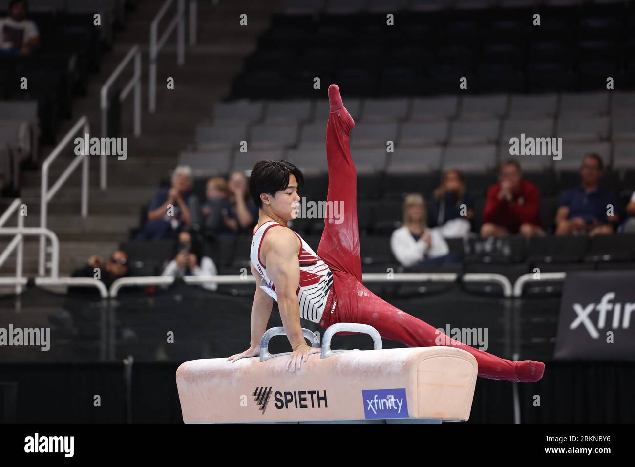 August 24, 2023: Gymnast Asher Hong during the senior men day 1 ...