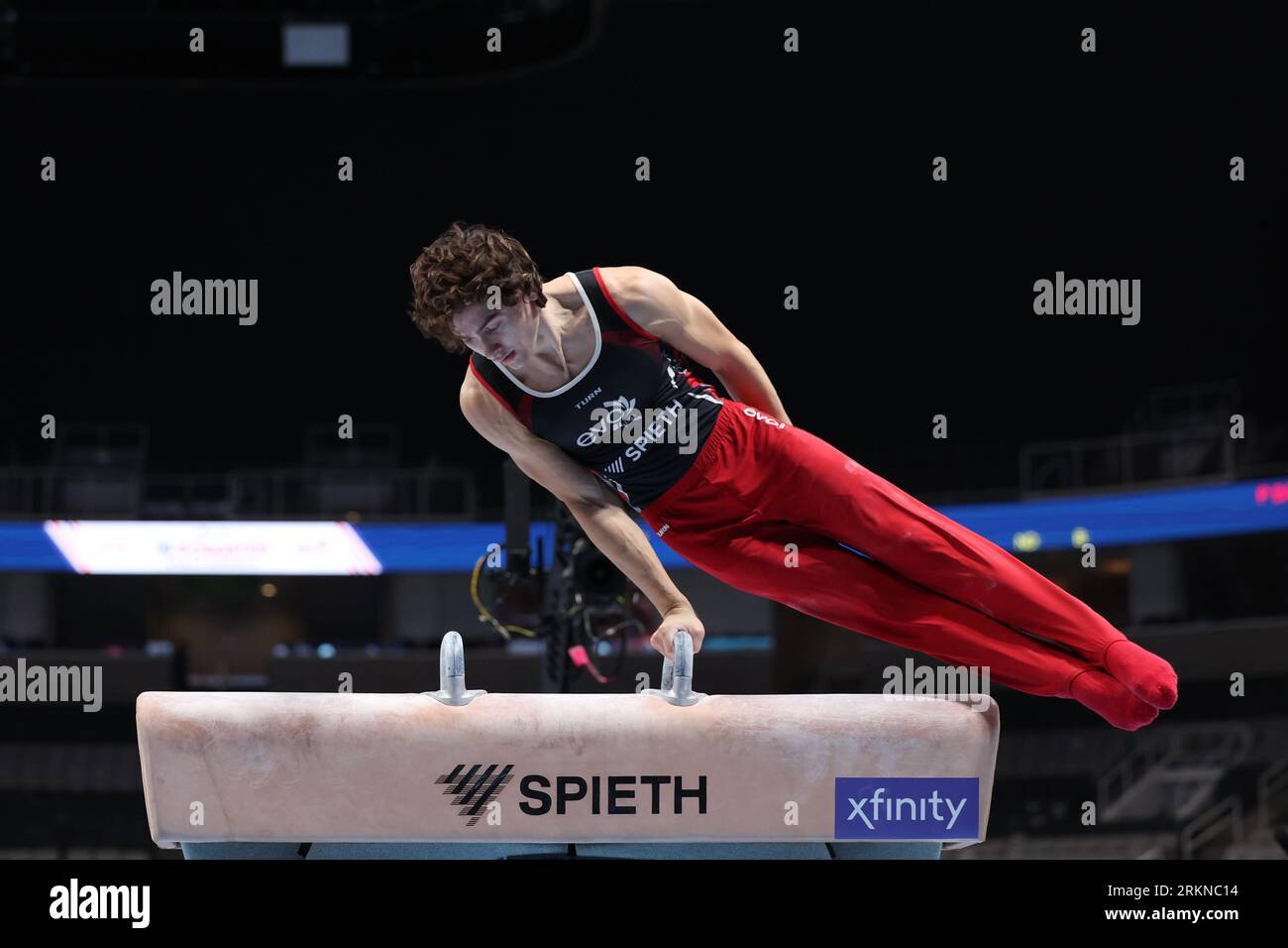 August 24, 2023: Gymnast Steven Nedoroscik on pommel horse during the ...