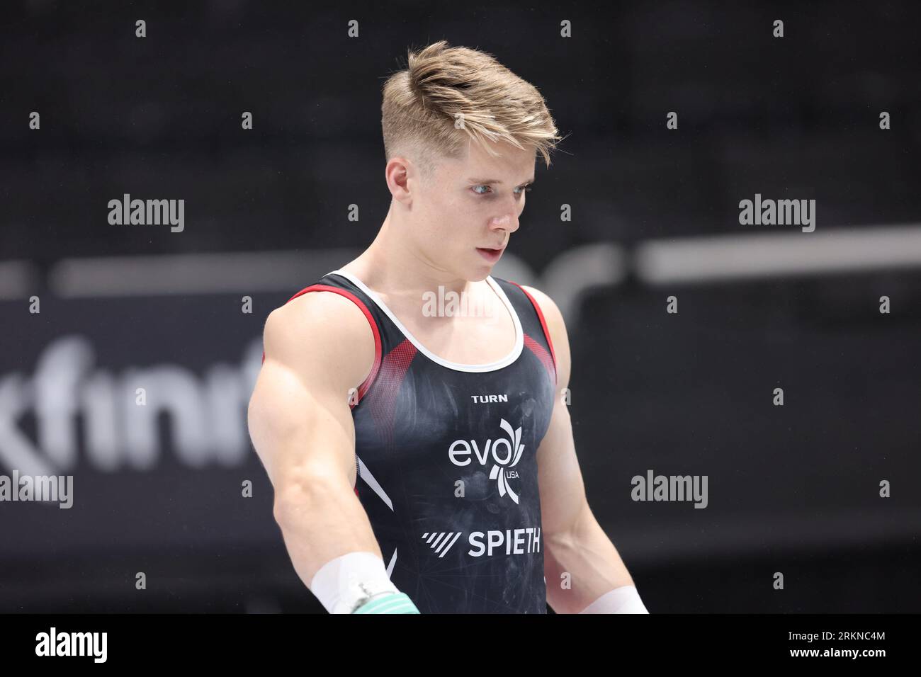 August 24, 2023: Gymnast Shane Wiskus during the senior men day 1 ...
