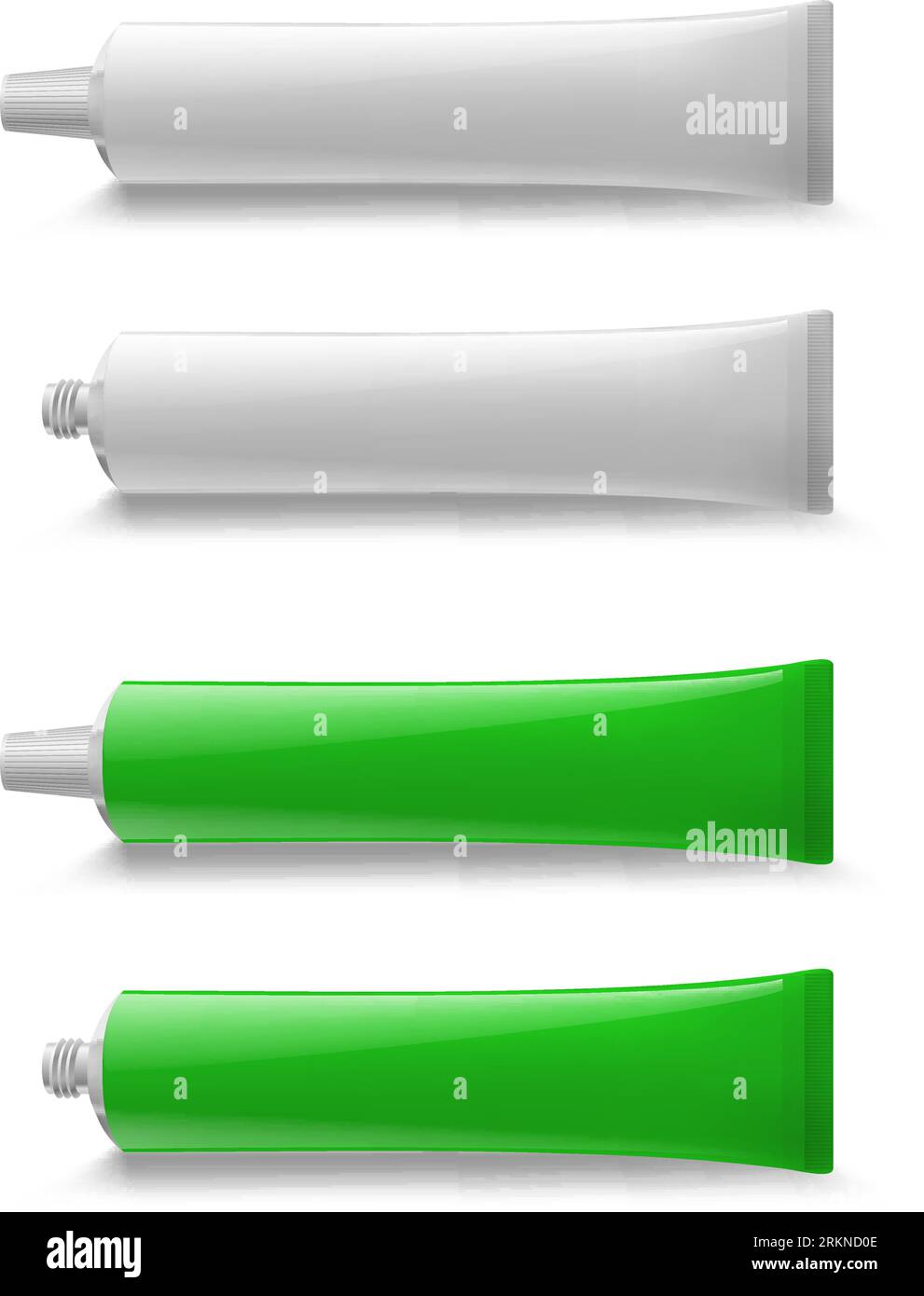 Blank Cosmetic Realistic Tube for Toothpaste or Cream Mockup. White ...
