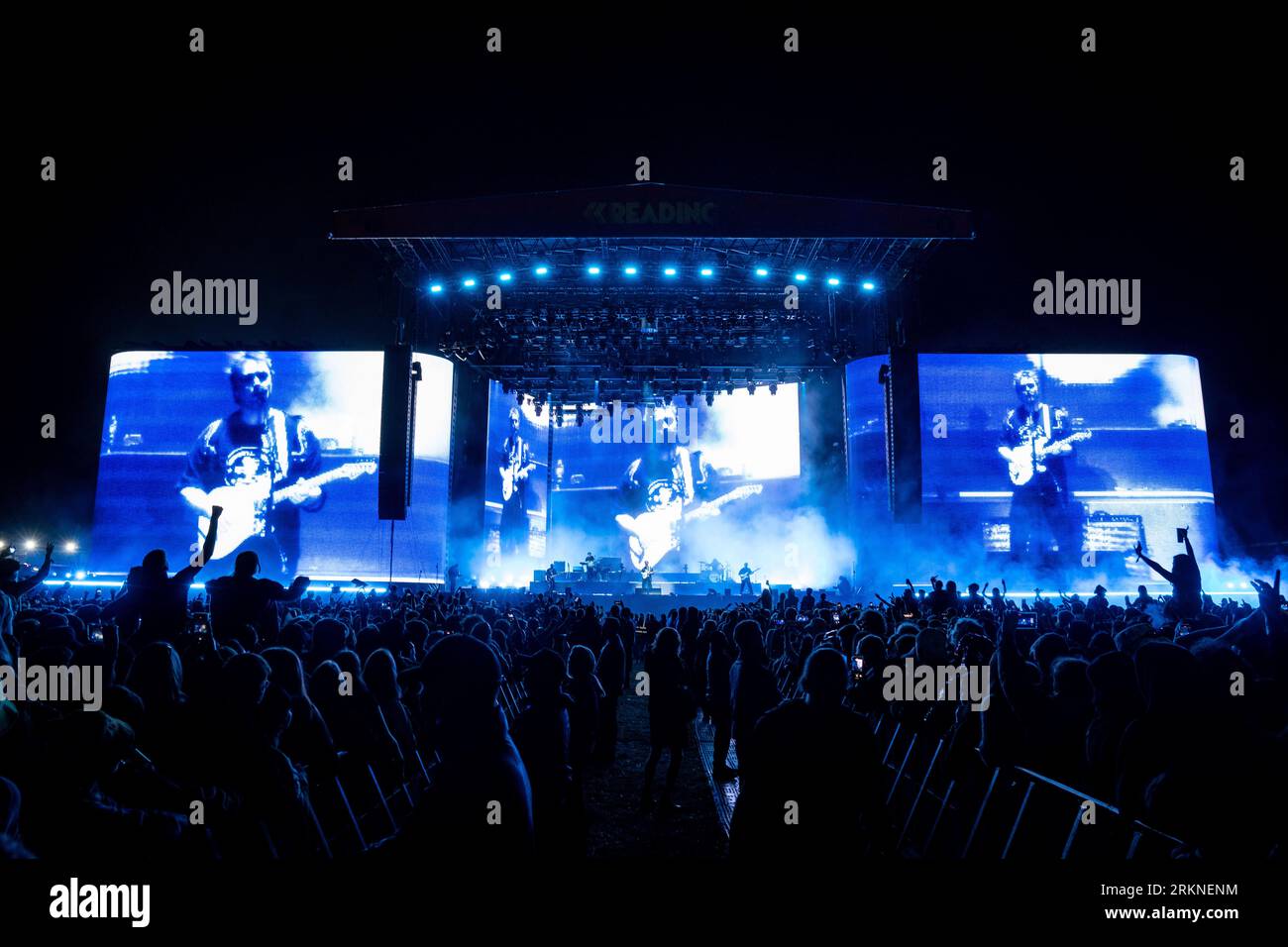 Sam Fender performs at the Reading Music Festival, in Reading, England ...