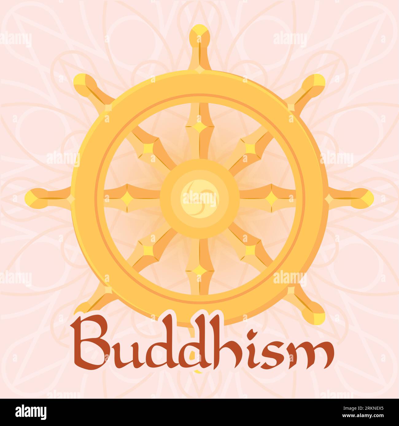 Isolated ship wheel Buddhism symbol concept Vector Stock Vector Image ...