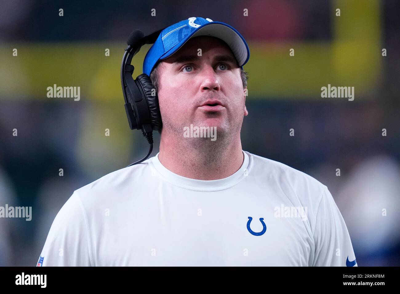 Indianapolis Colts offensive coordinator Jim Bob Cooter in action ...