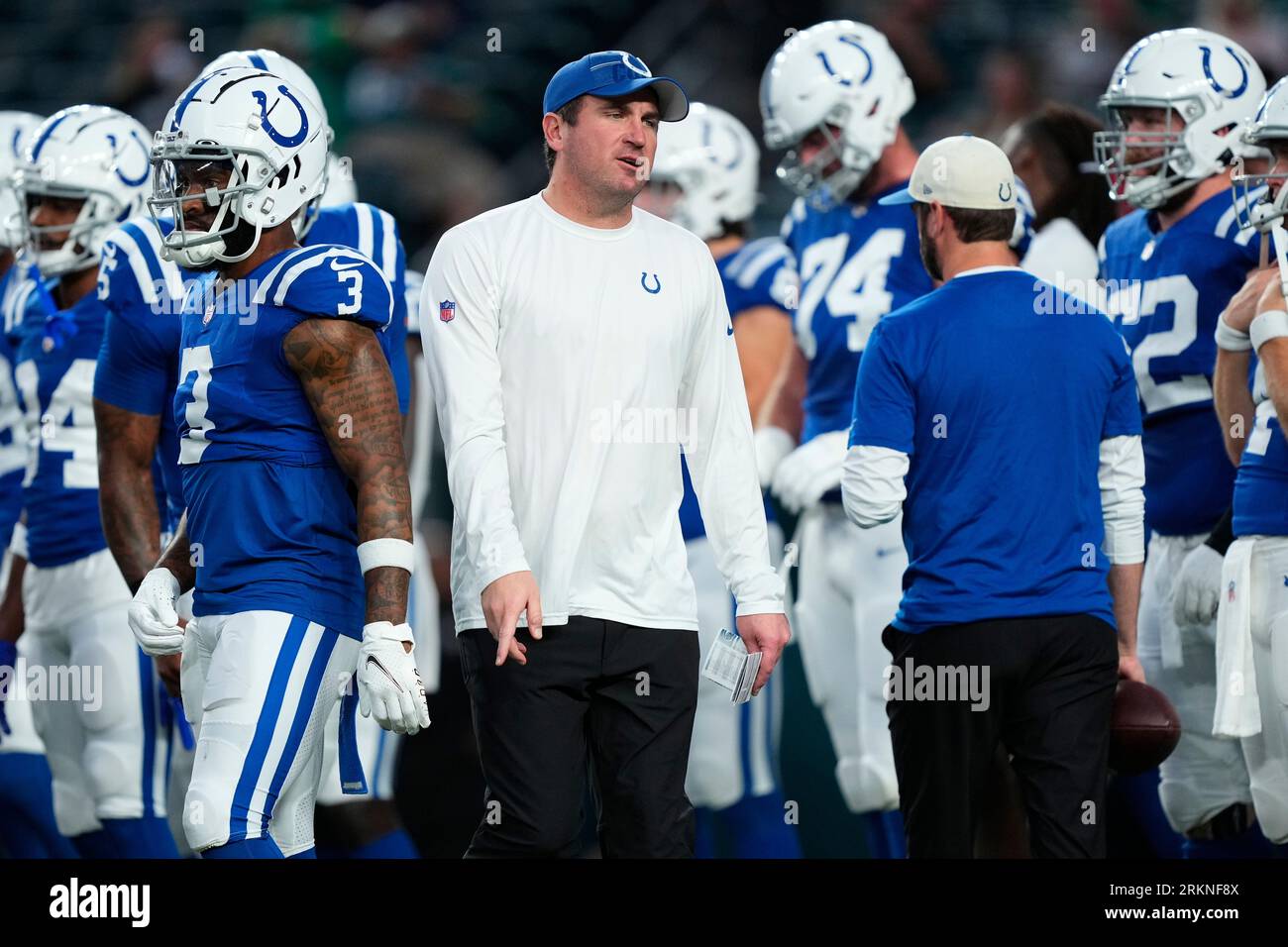 Indianapolis Colts offensive coordinator Jim Bob Cooter in action ...