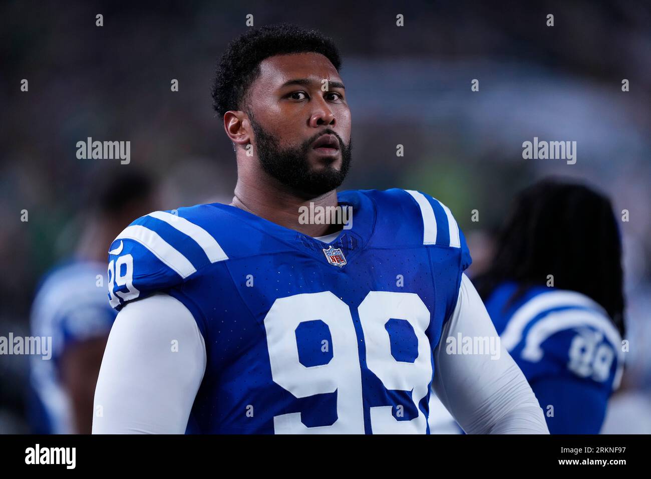 Indianapolis Colts' DeForest Buckner in action before an NFL football ...
