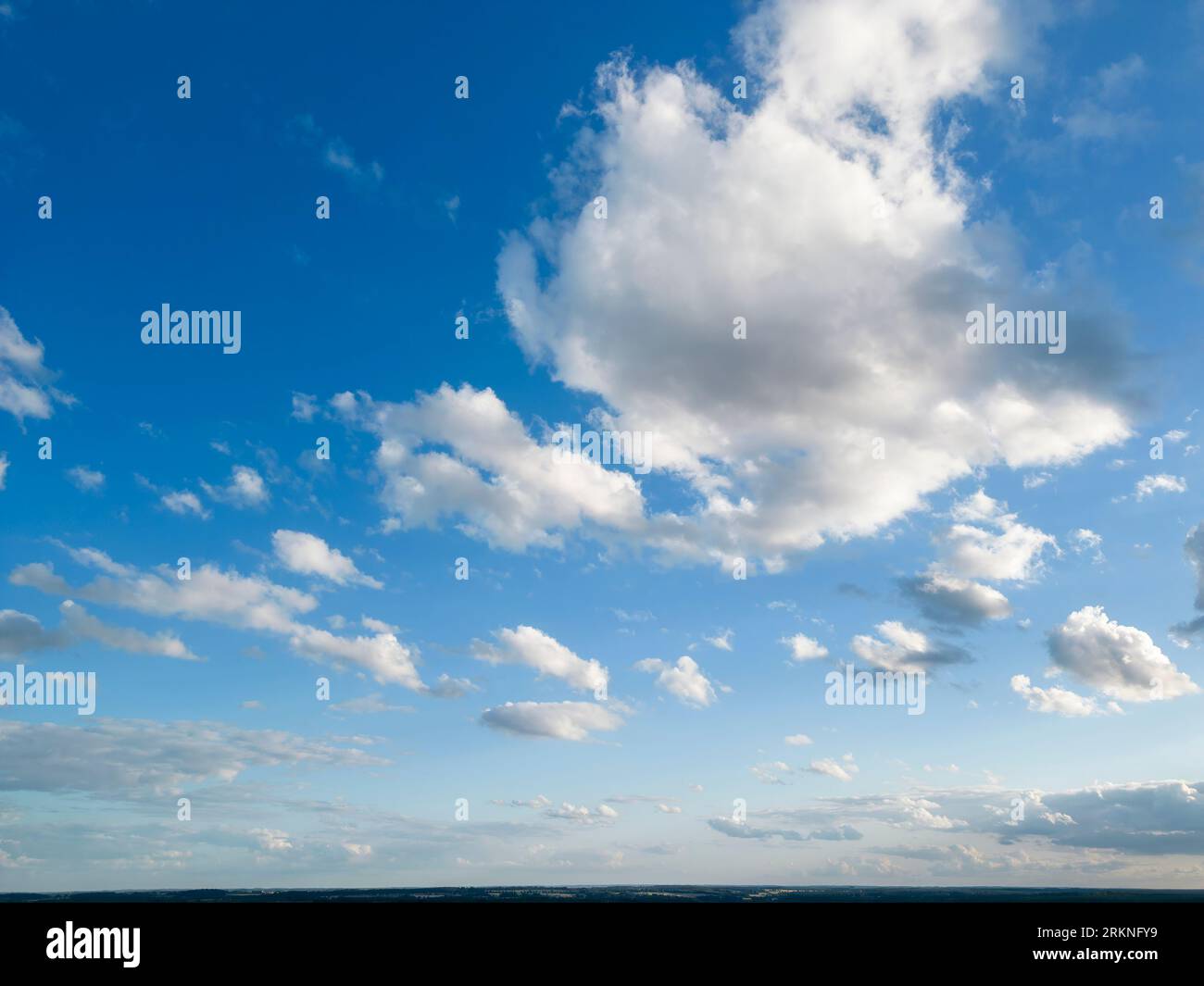 Clouds and blue sky over Thetford in Norfolk, UK Stock Photo - Alamy