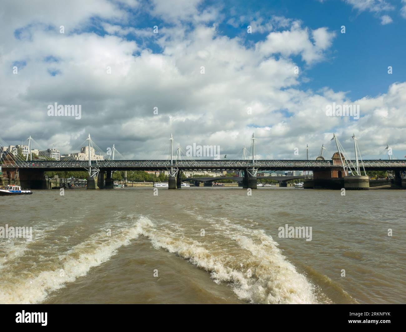 Aerial view of london hungerford bridge hi-res stock photography and ...