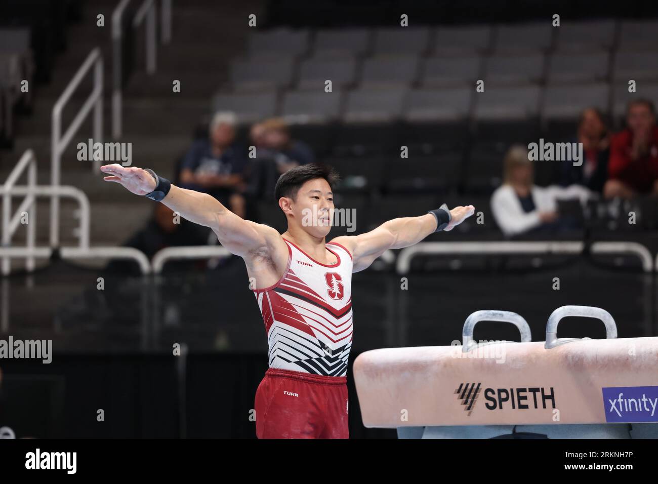 San Jose, California. 24th Aug, 2023. August 24, 2023: Gymnast Blake ...