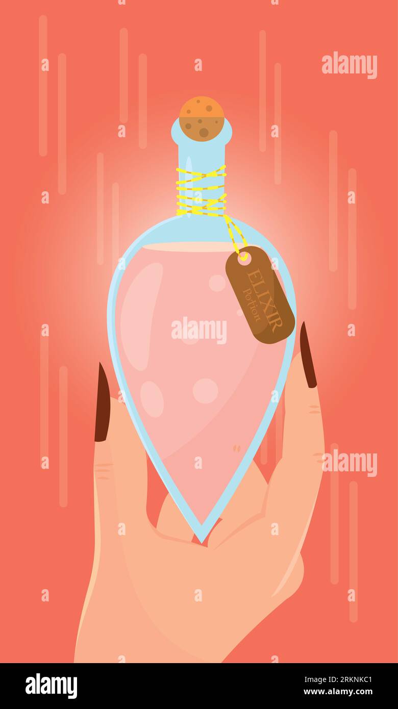 Hand holding a magical potion elixir Vector Stock Vector Image & Art ...