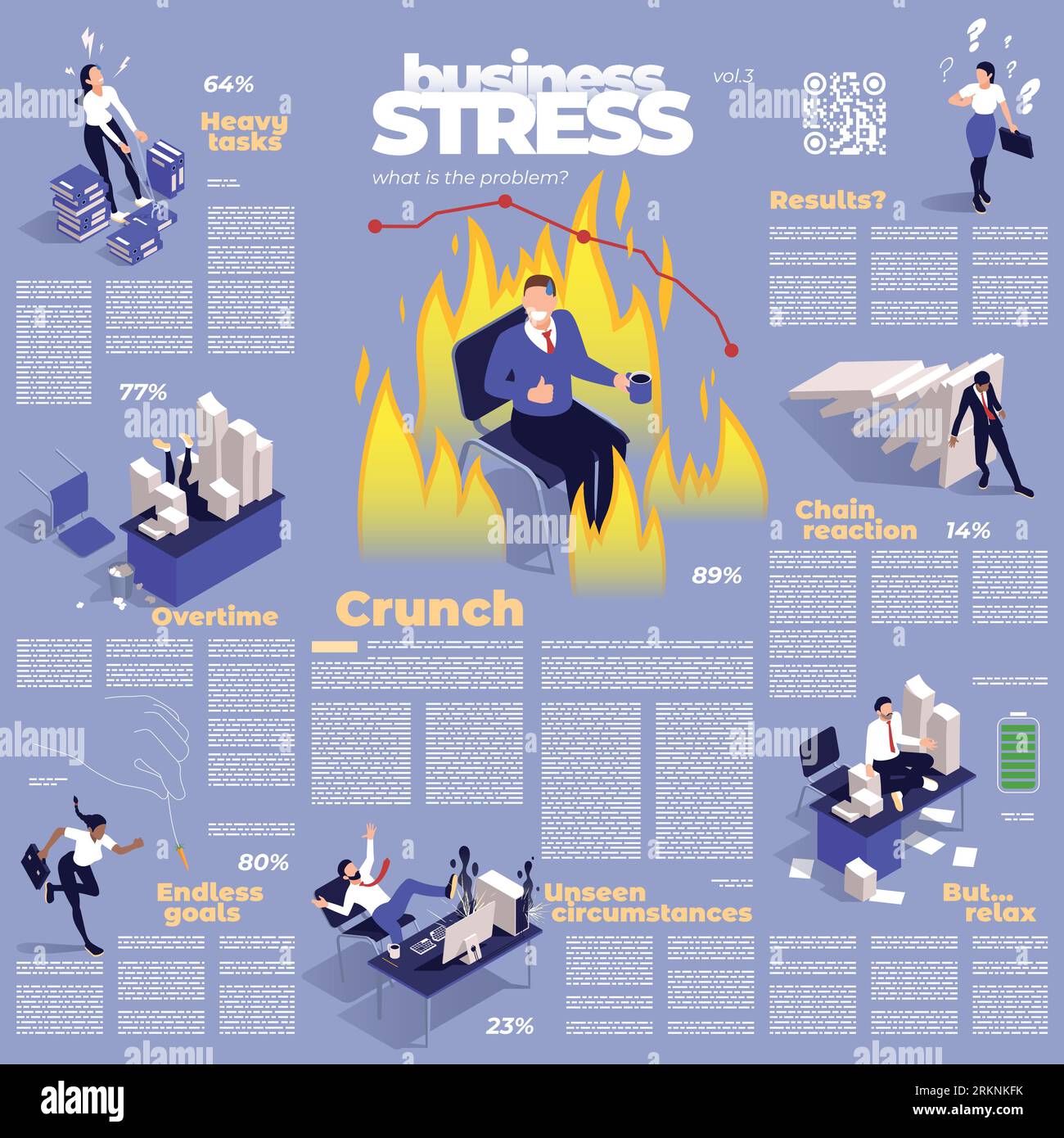 Office people isometric infographics set with business men dealing with ...