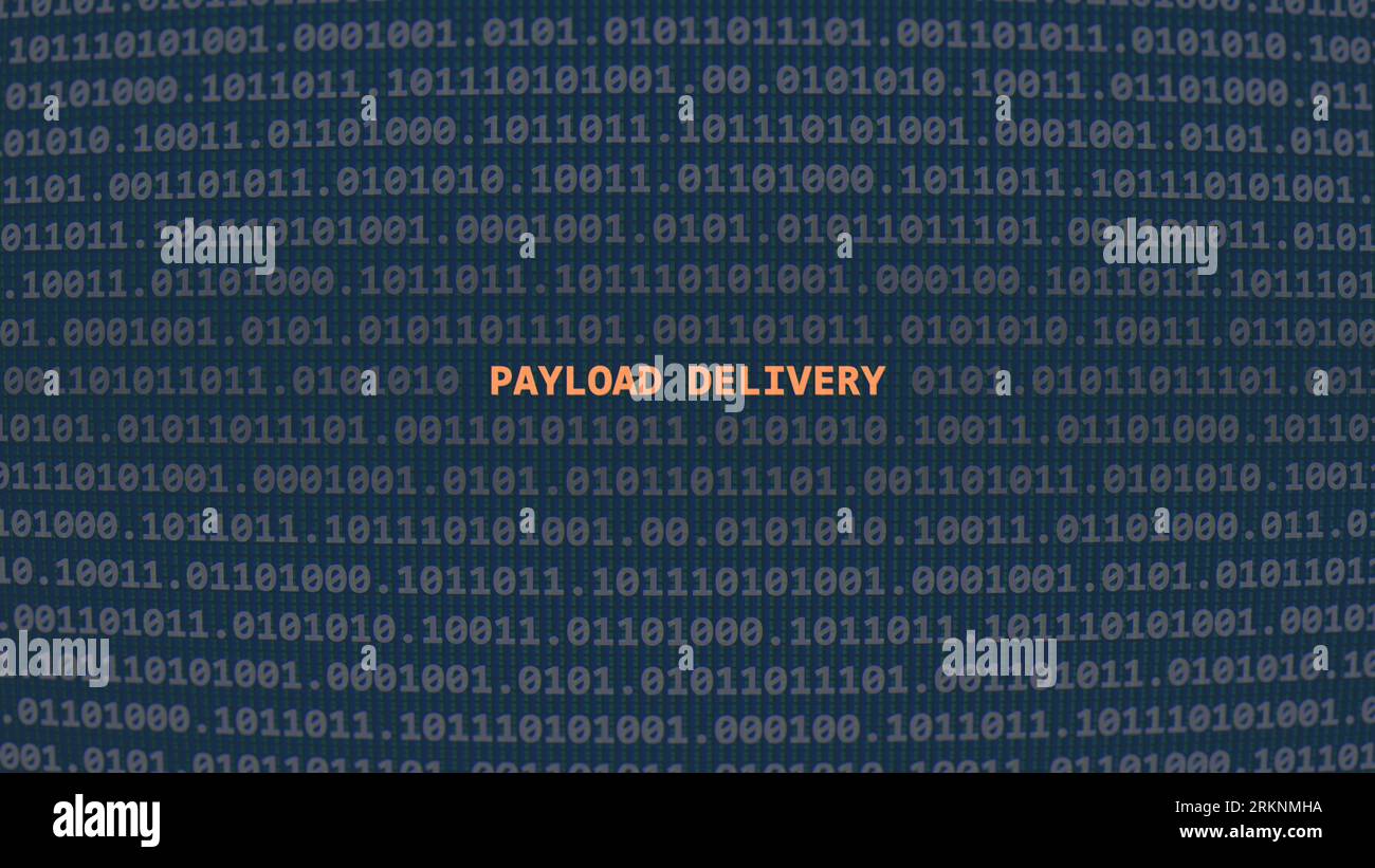 Cyber Attack Payload Delivery Vulnerability Text In Binary System Ascii Art Style Code On