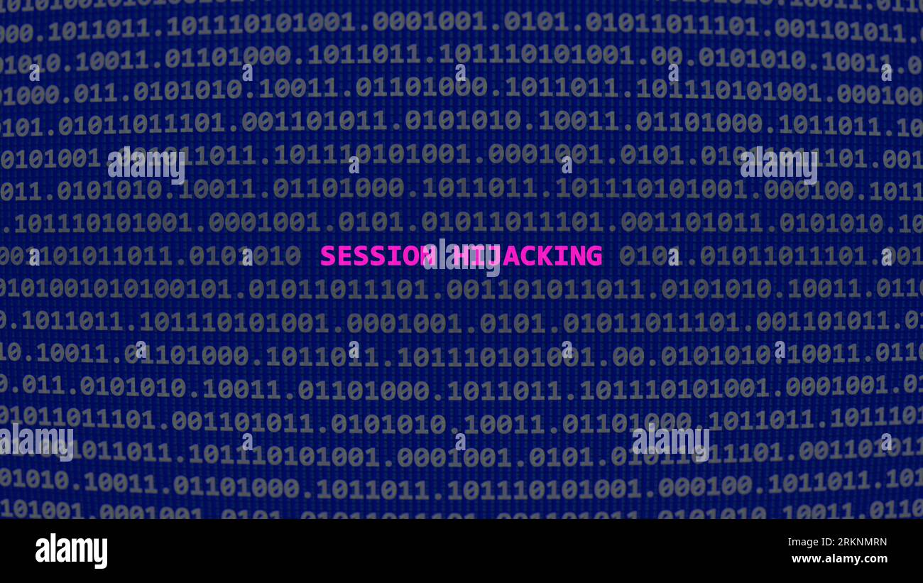 Cyber Attack Session Hijacking Vulnerability Text In Binary System Ascii Art Style Code On