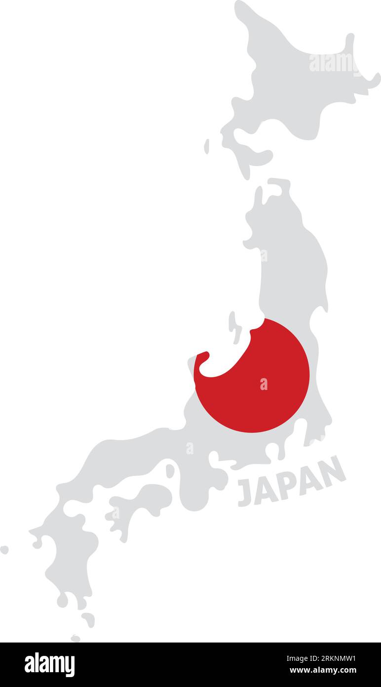 Colored map of japan Stock Vector Images - Alamy