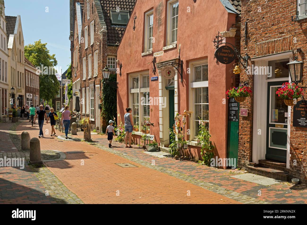 historic houses in the old town, Germany, Lower Saxony, East Frisia ...