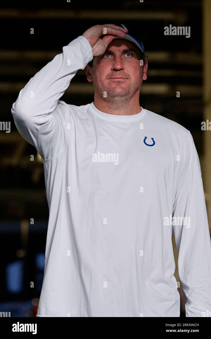 Indianapolis Colts offensive coordinator Jim Bob Cooter walks onto the ...