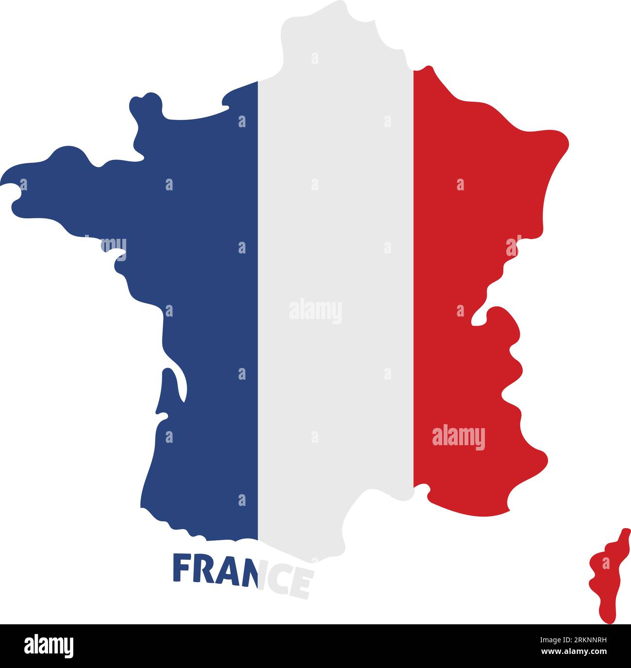 Isolated colored map of France with its flag Vector Stock Vector Image ...