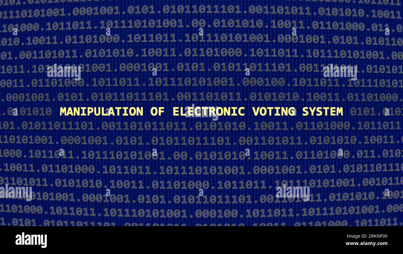 manipulation of electronic voting system Cyber attack Stock Photo - Alamy