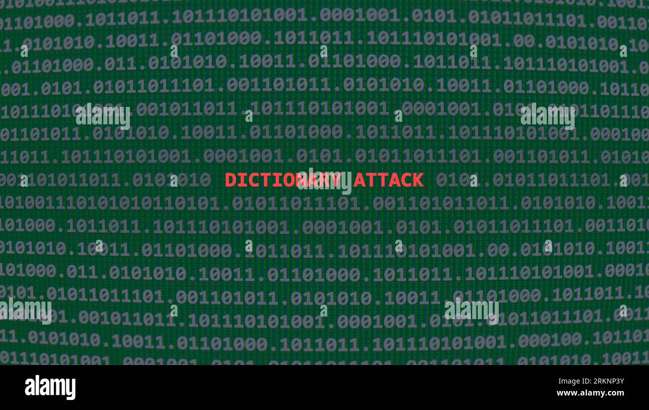 Dictionary attack, cyber attack Stock Photo - Alamy