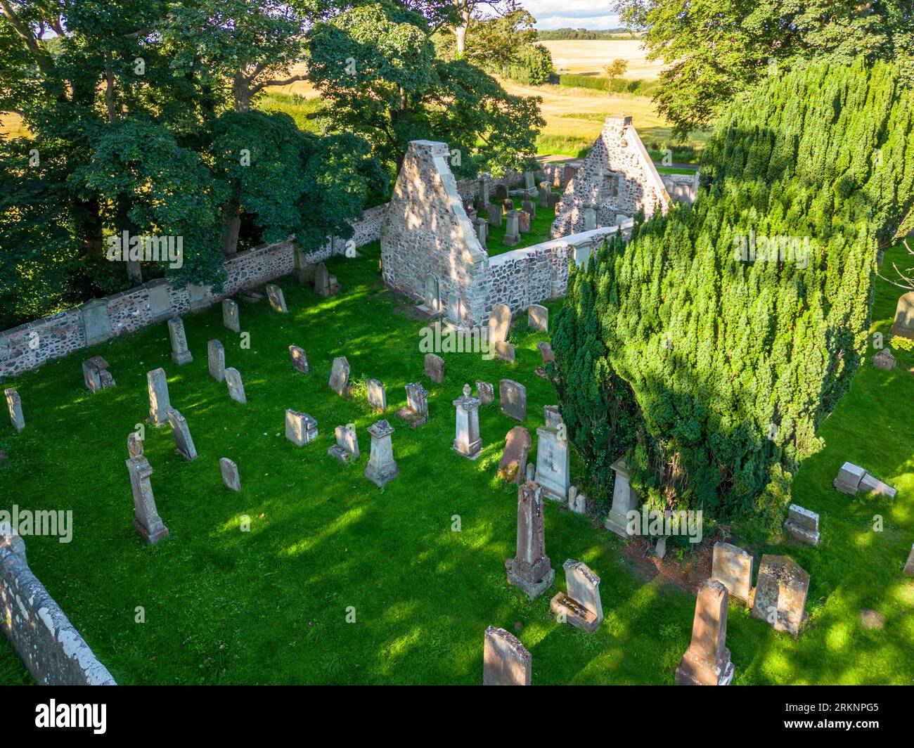 Crosbie Church & Cemetry, Troon, South Ayrshire, Scotalnd, UK Stock ...