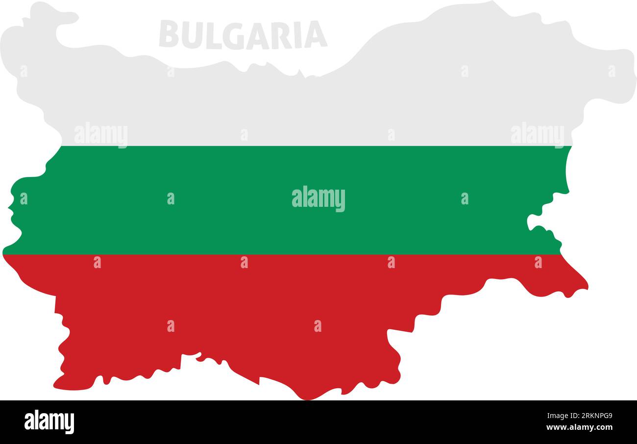 Isolated colored map of Bulgaria with its flag Vector Stock Vector ...