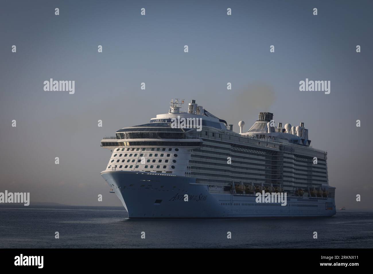 The Anthem of the Seas cruise ship from the Royal Caribbean company ...