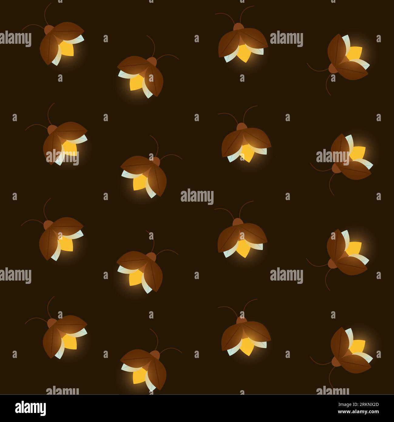Seamless pattern background with firefly insect icons Vector Stock Vector Image & Art - Alamy