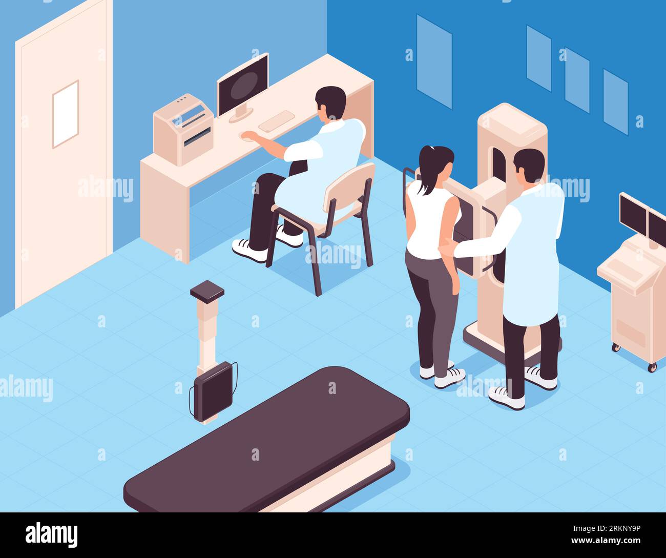 Medical equipment background with examination and test symbols ...