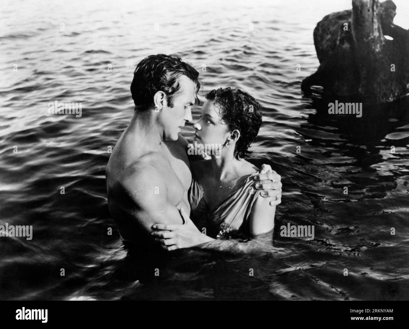 Ricardo Montalban, Ariandne Welter, on-set of the Mexican Film, "Sombra ...