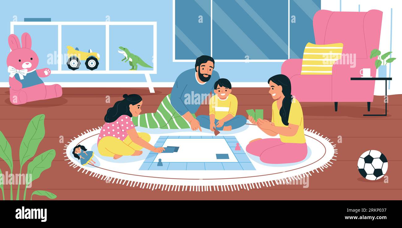 Daughter mother playing computer game Stock Vector Images - Alamy