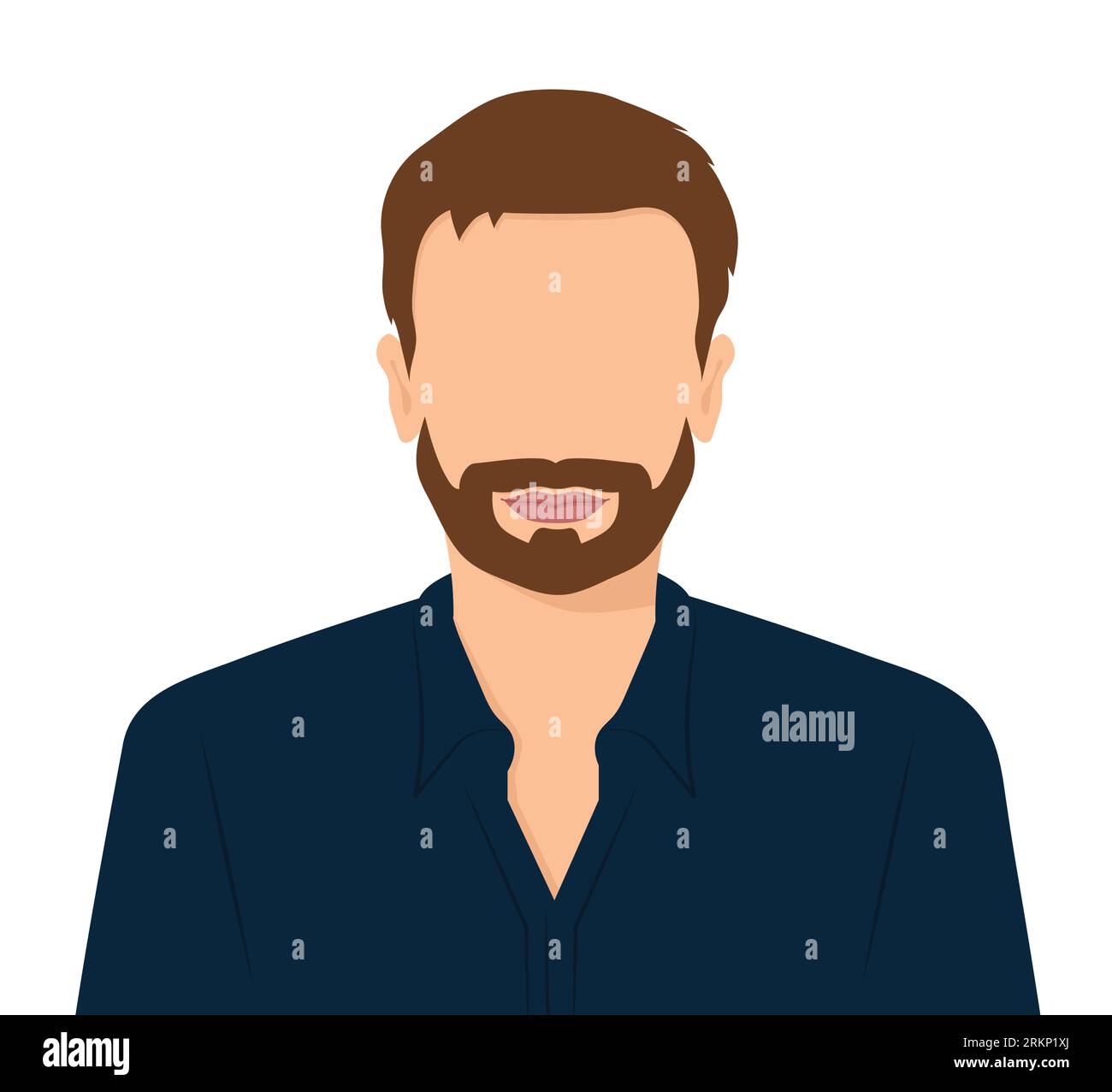 handsome young man portrait- vector illustration Stock Vector Image ...