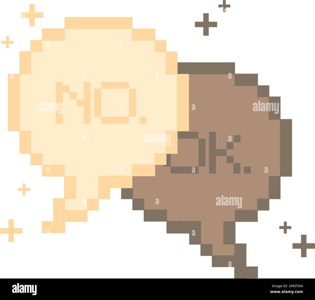 Isolated colored pixelated comic speech bubble chat Vector Stock Vector ...