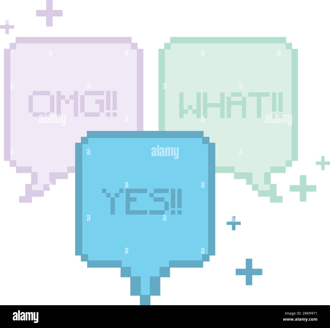 Isolated colored pixelated comic speech bubble chat Vector Stock Vector ...