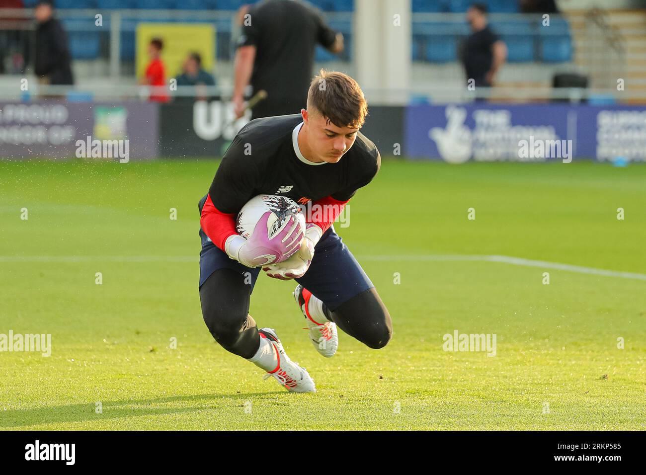 Armco Arena, Solihull, UK, 25th Aug 2023, Solihull Moors Goalkeeper ...