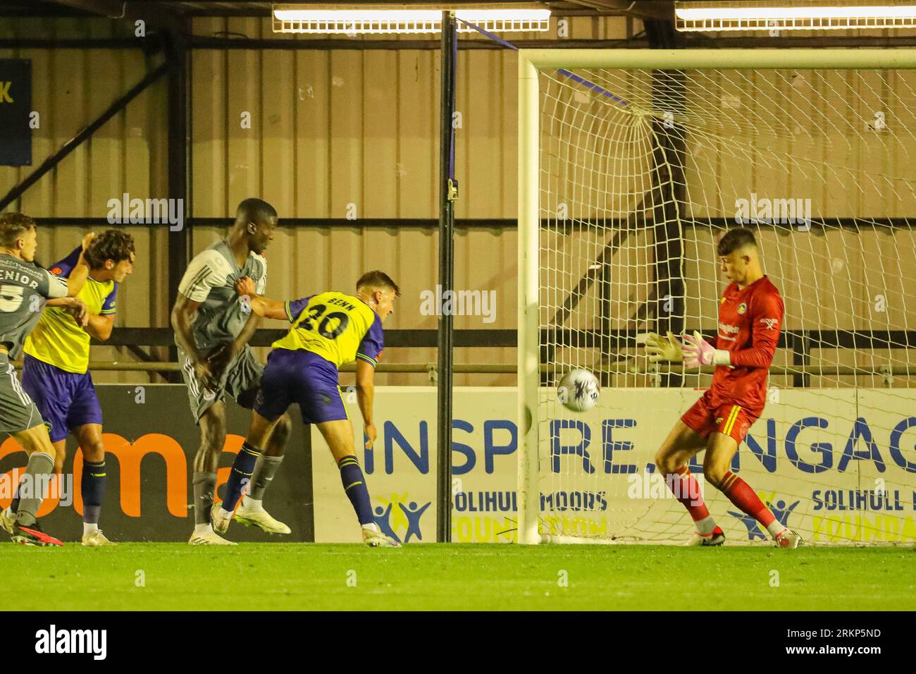 Armco Arena, Solihull, UK, 25th Aug 2023 GOAL! FC Halifax Town's Jo ...