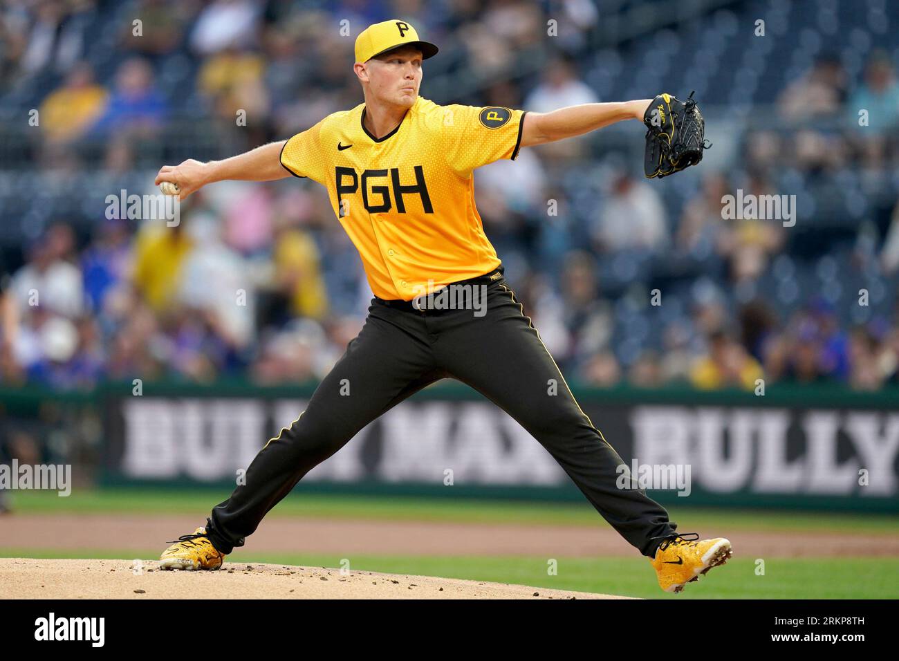 Pittsburgh Pirates starting pitcher Mitch Keller delivers against the ...