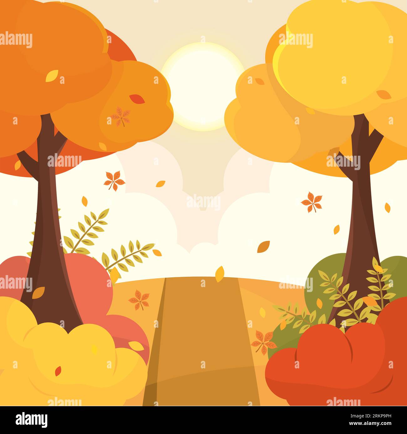 Sunset scenario Stock Vector Images - Alamy