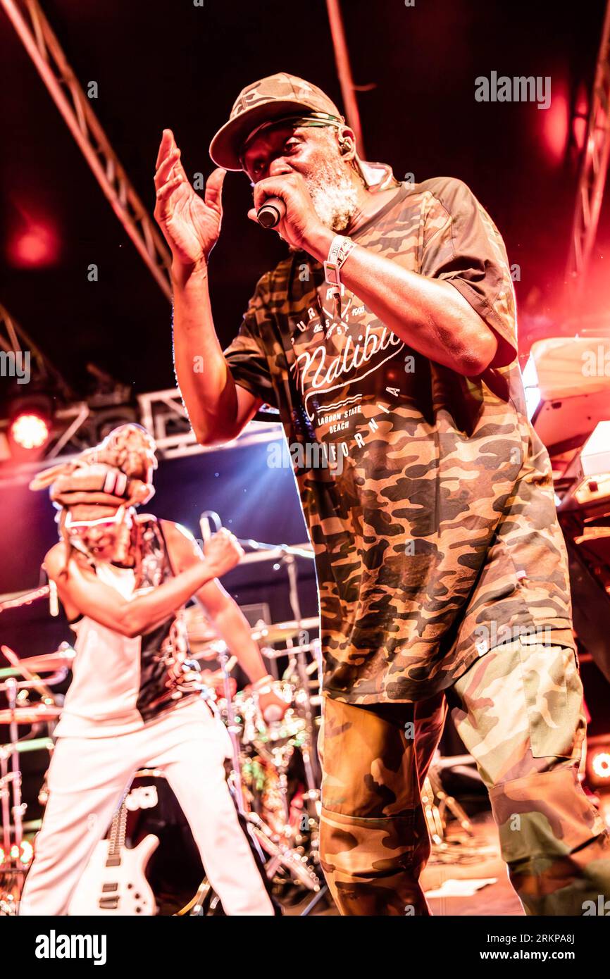 Milan, Italy. 24th Aug, 2023. The English roots reggae band STEEL PULSE ...