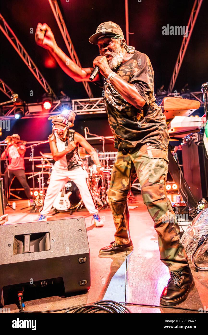 Milan, Italy. 24th Aug, 2023. The English roots reggae band STEEL PULSE ...