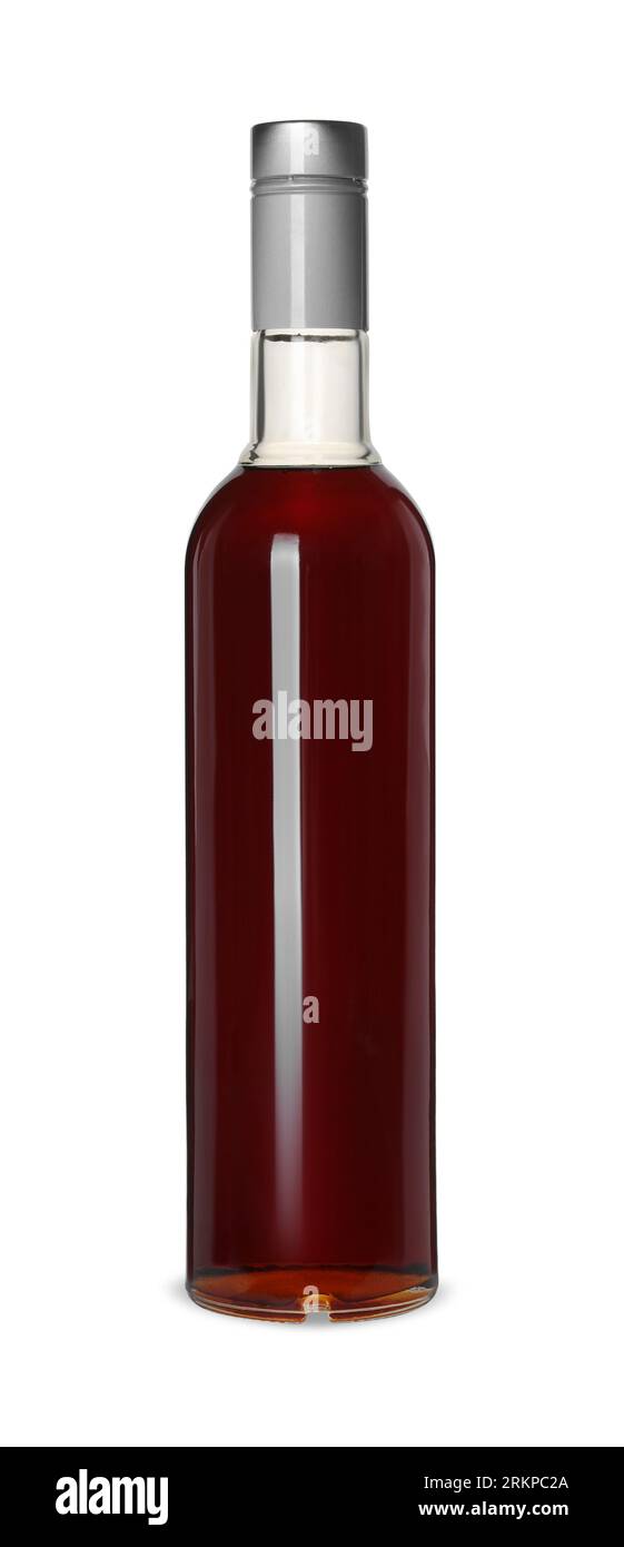 Bottle of delicious syrup for coffee on white background Stock Photo ...