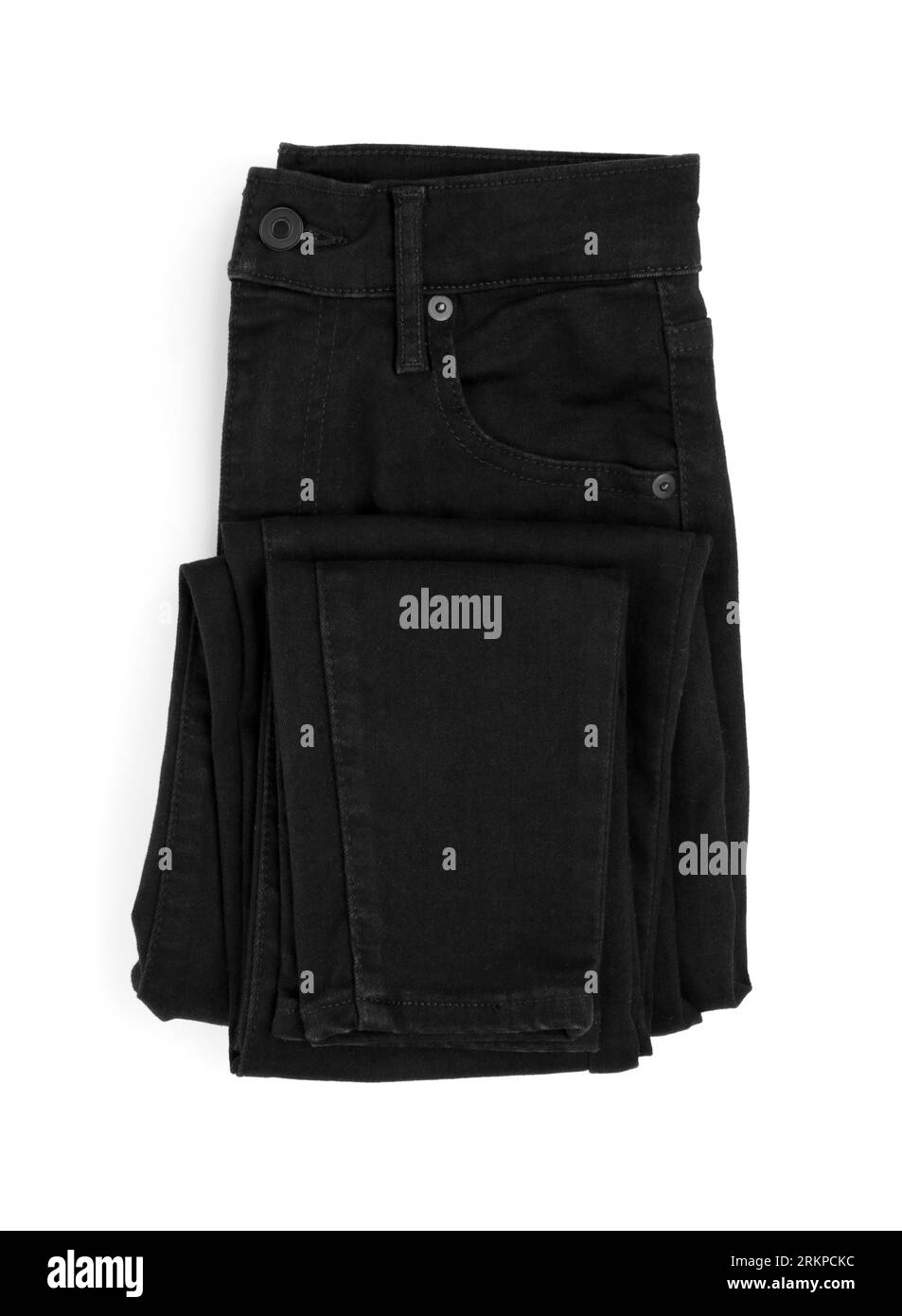 Denim jeans folded Black and White Stock Photos & Images - Alamy