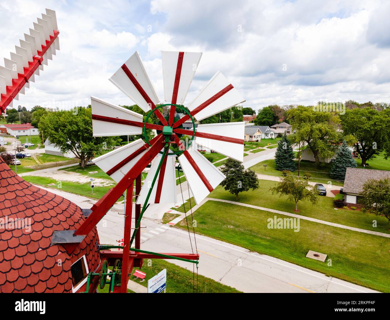 A preserved Danish Windmill is a major tourist attraction in the small ...