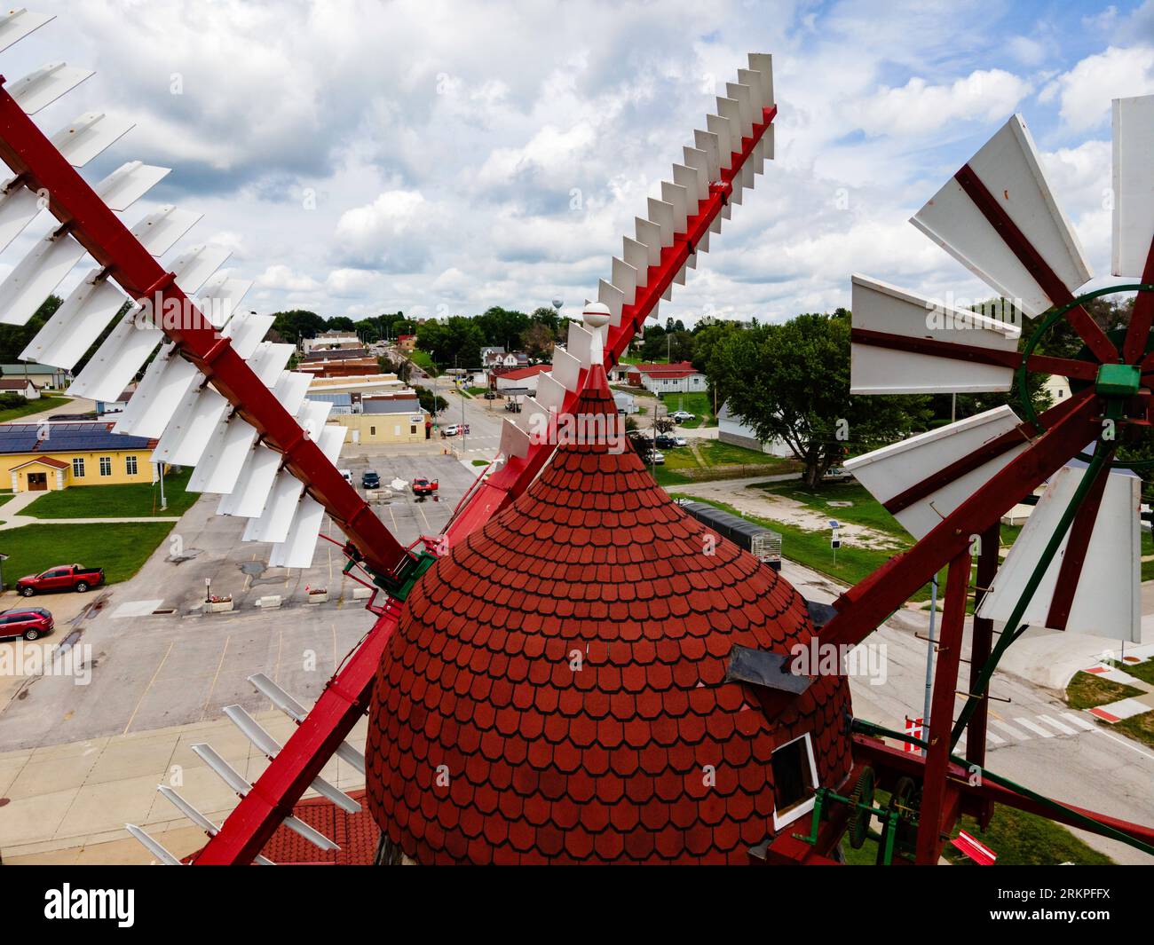 A preserved Danish Windmill is a major tourist attraction in the small ...