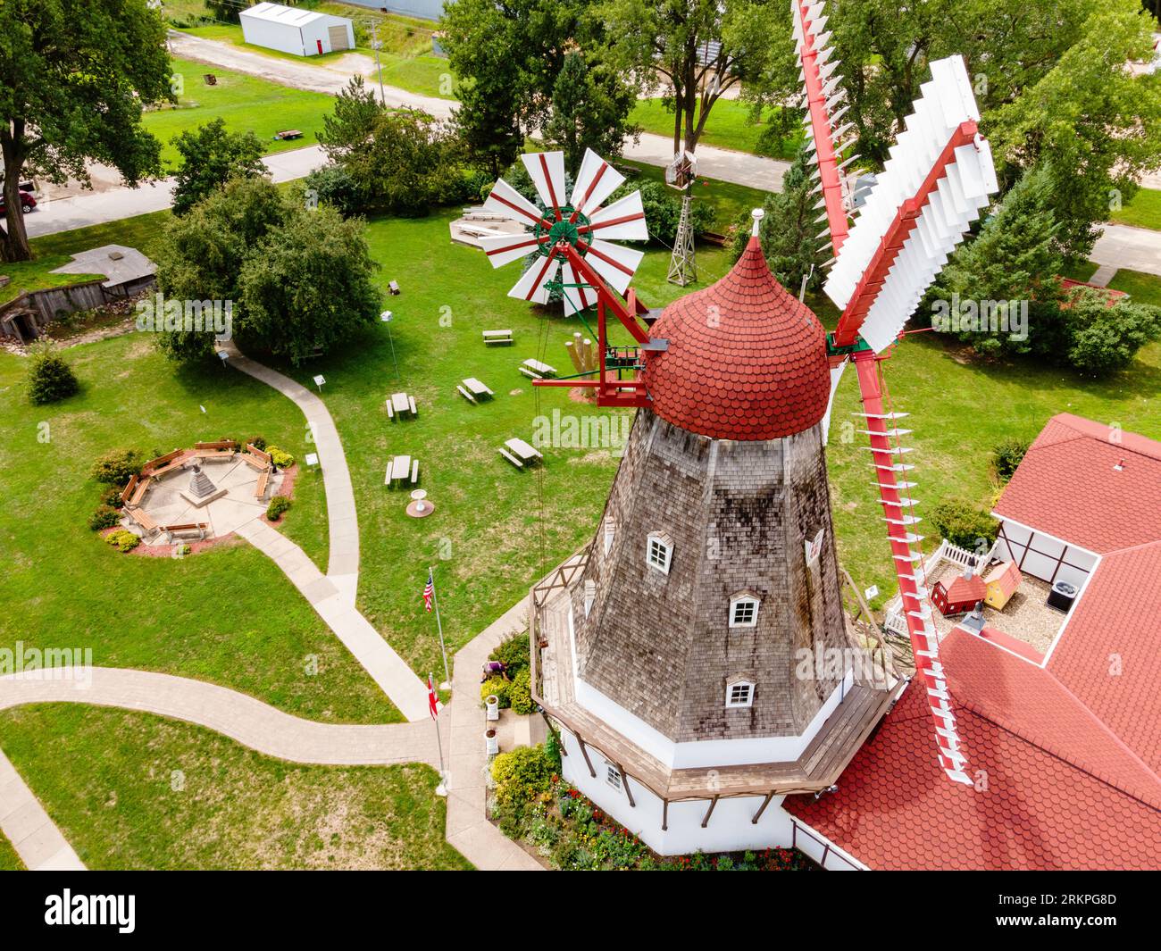 A preserved Danish Windmill is a major tourist attraction in the small ...