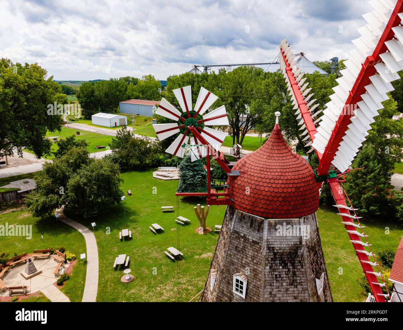 A preserved Danish Windmill is a major tourist attraction in the small ...