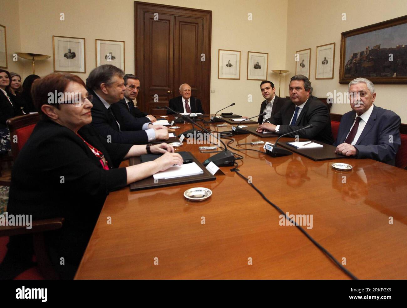 President of independent greeks party hi-res stock photography and ...